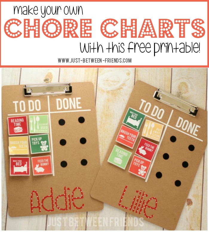 DIY Chore Chart Printable Just Jonie
